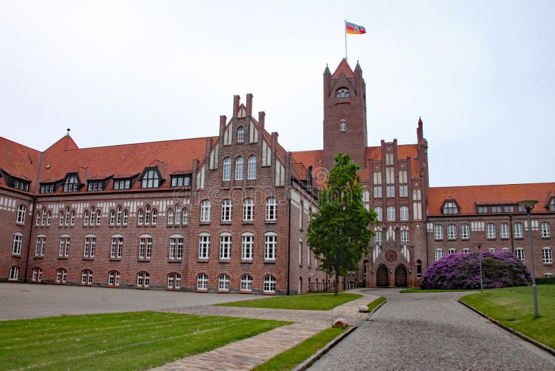 The Imposing Front of the German Naval Academy Stock Image - Image of ...