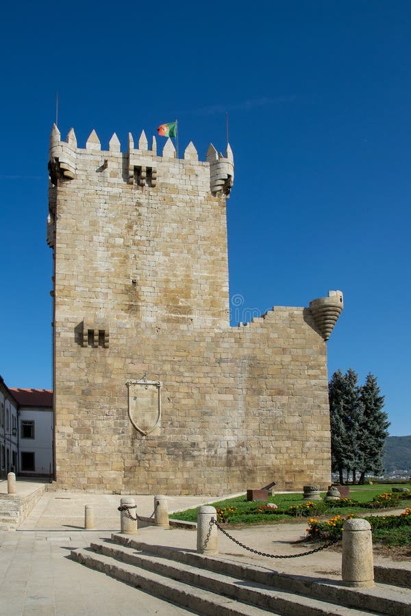 Imposing Front View of the Chaves Castle Keep Stock Image - Image of ...
