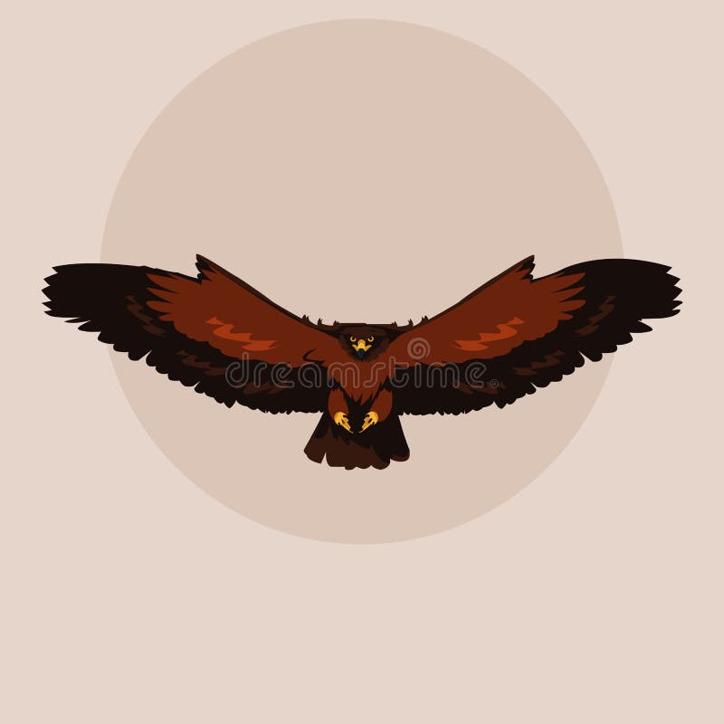 Cartoon Flying Hawk