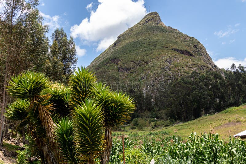 An Imposing Hill in the Andes Next Azouges Stock Image - Image of ...