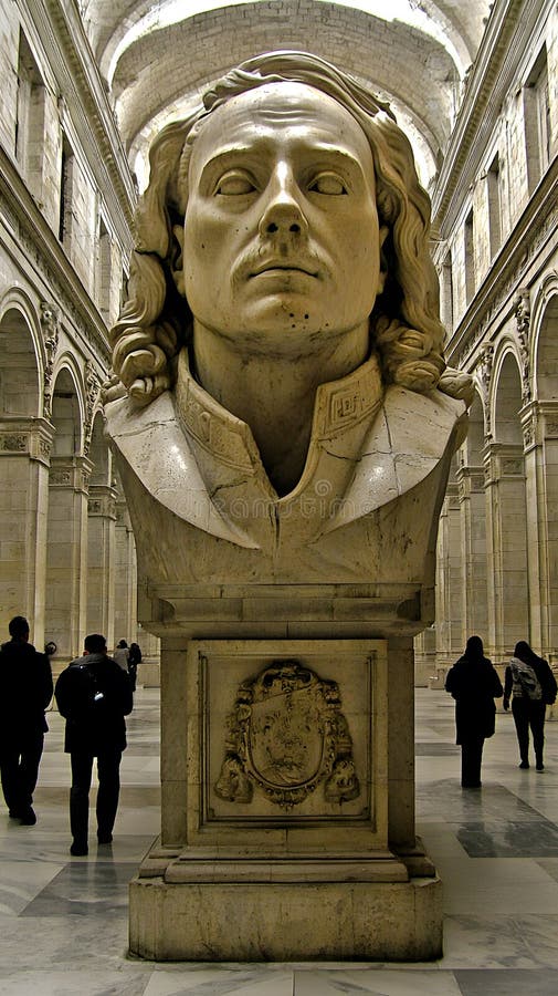 Imposing Marble Sculpture of a Historical Figure Stock Image - Image of ...