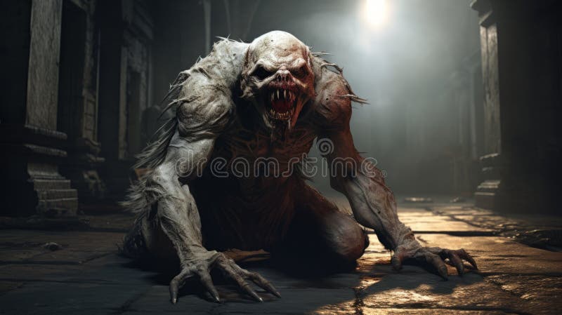 Imposing Monster in Dynamic Death Strike Pose - Darktable Processing ...