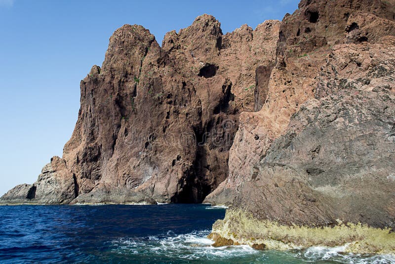 Imposing Rocks Rising from the Sea Stock Image - Image of hastings ...