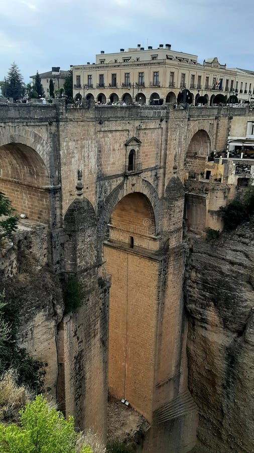 Panoramic View of the Bridge of Ronda, Andalusia, Spain Stock Image ...