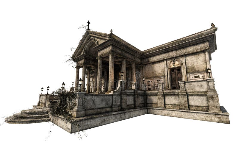 Medieval Stone Building Fantasy Architecture, 3D Illustration, 3D ...