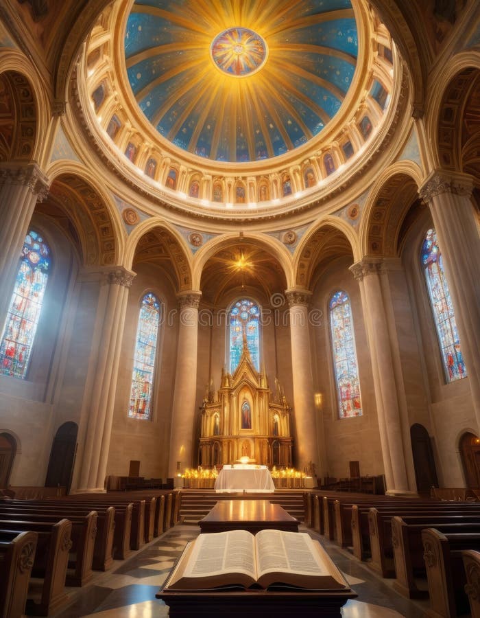 Majestic Church Interior stock image. Image of chapel - 313932823