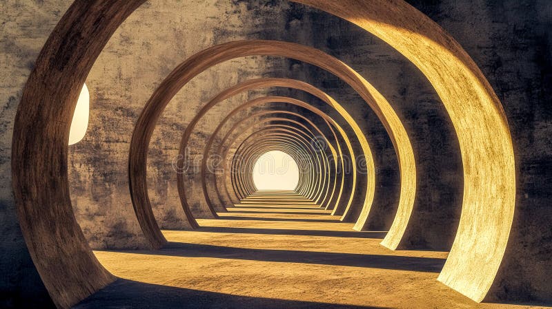 Impossible Archway Bending in Multiple Directions Creating a Tunnel ...