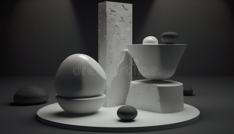 Impossible Balancing Stones Studio Background. Generative Ai ...