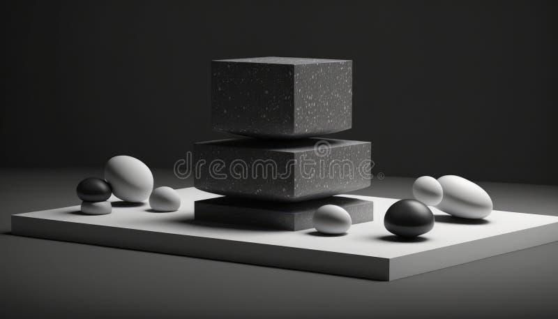 Impossible Balancing Stones Studio Background. Generative Ai ...