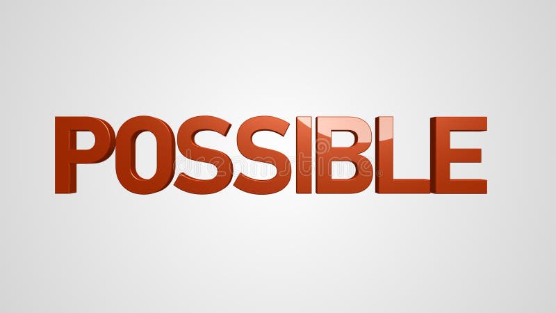 Impossible Become Possible 3D Text Animation Motivational Quote Red and ...