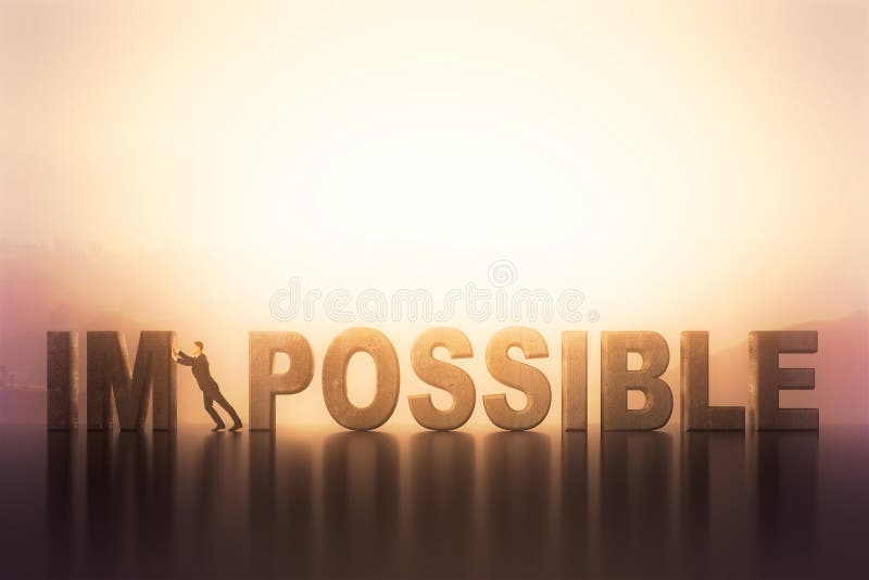 Impossible stock image. Image of human, message, sign - 50308683