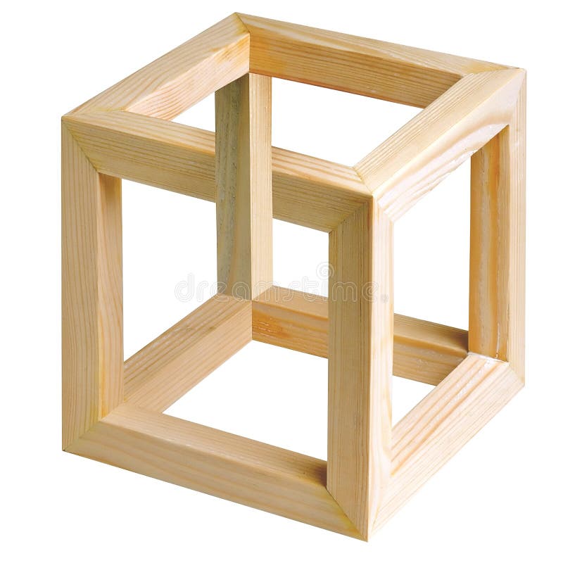 Impossible cube. stock illustration. Illustration of clue - 6566366
