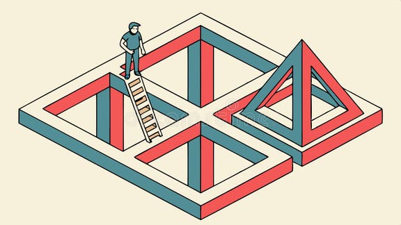 Impossible Cube Design, Optical Illusion, Geometric and Mind,bending ...