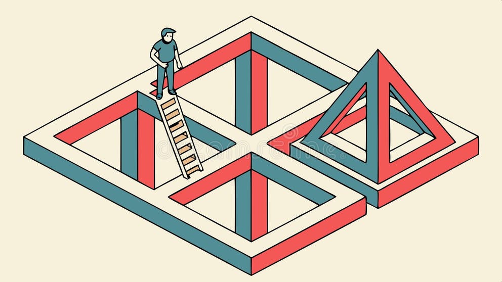 Impossible Cube Design, Optical Illusion, Geometric and Mind,bending ...