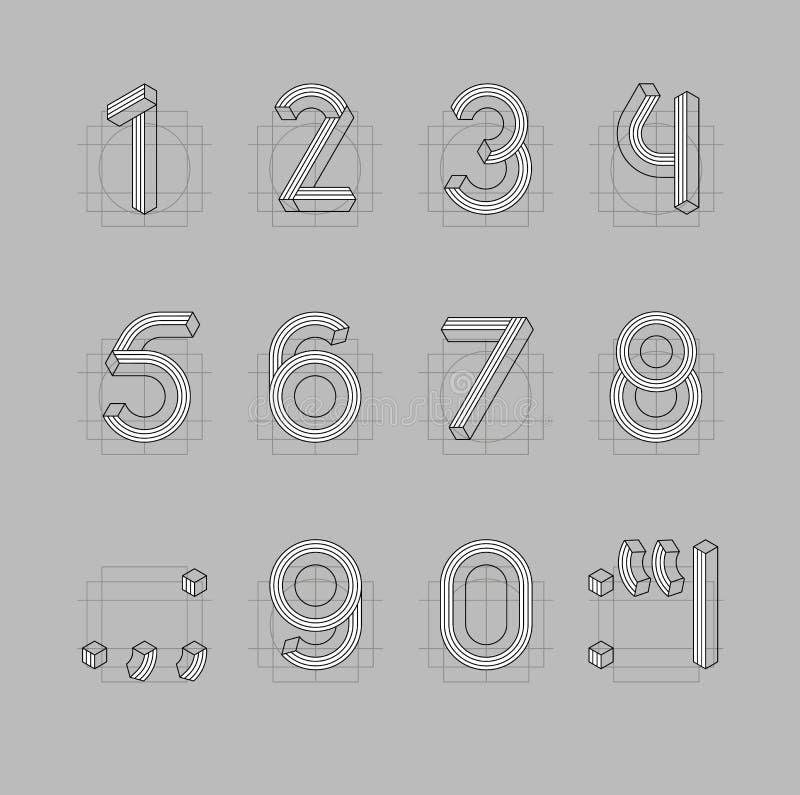 Impossible Cube Line 3d Numbers Stock Illustrations – 3 Impossible Cube ...