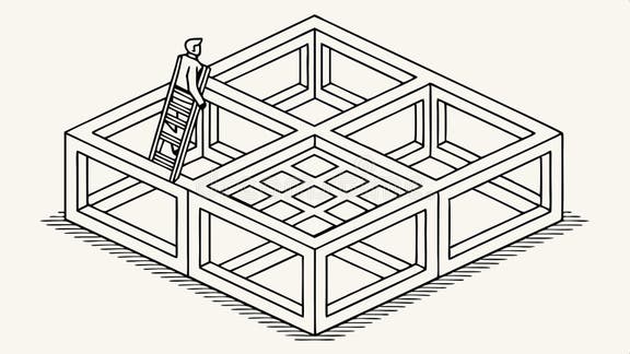 Impossible Cube Structure, Illusion and Geometry Vector Design ...