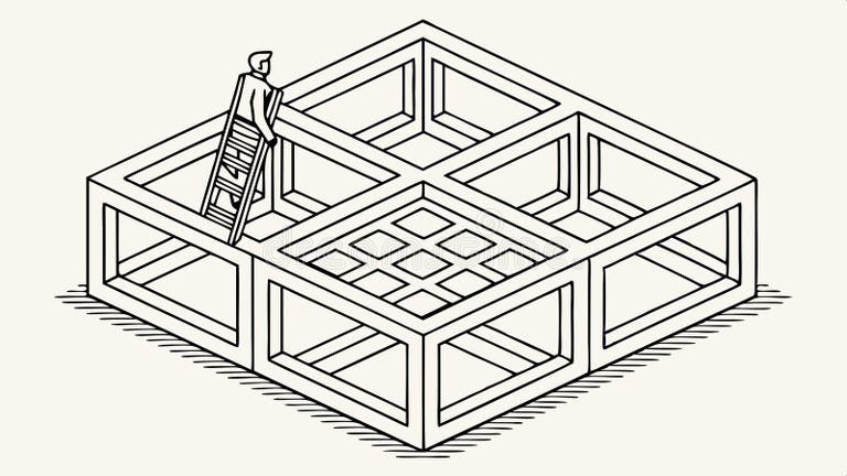 Impossible Cube Structure, Illusion and Geometry Vector Design ...