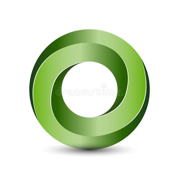 Impossible 3D Circle Object for Logo Template Stock Vector ...