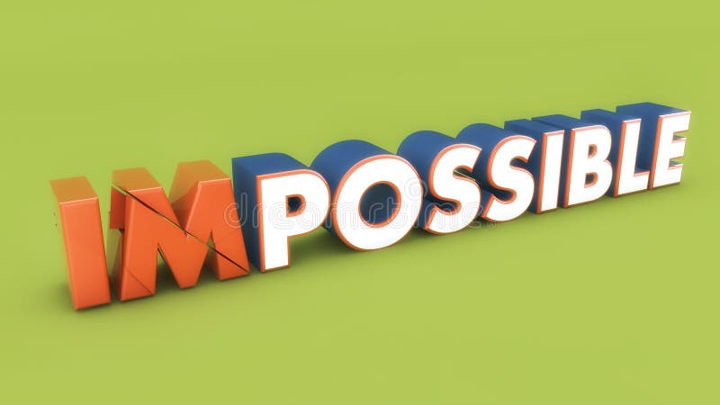 Impossible 3d text stock illustration. Illustration of positivity ...