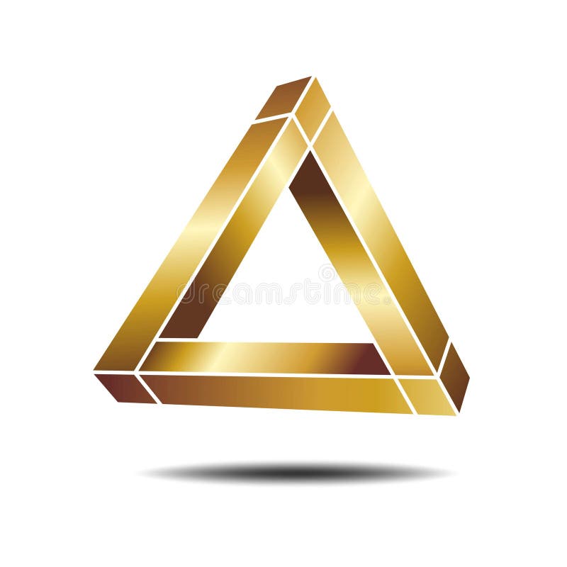 Impossible triangle stock vector. Illustration of impossible - 6063007