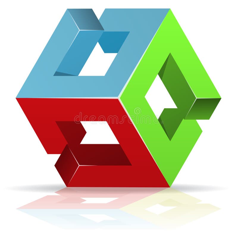 Impossible Figure Icon Sign, Abstract Vector Illustration. Stock Vector ...