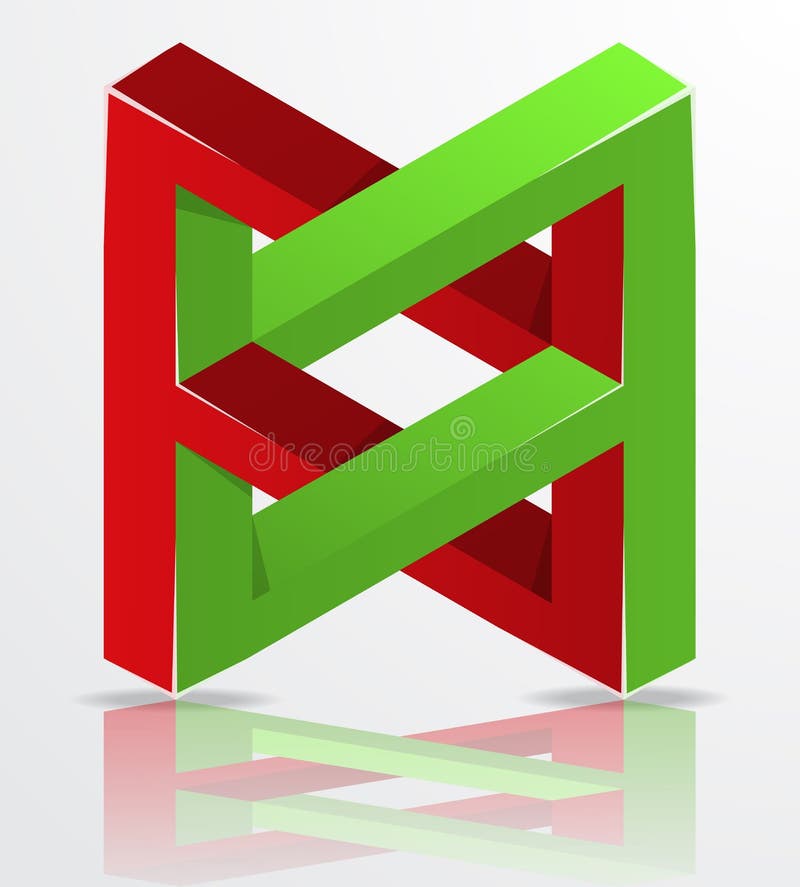 Impossible Figure Icon Sign, Abstract Vector Illustration. Stock Vector ...