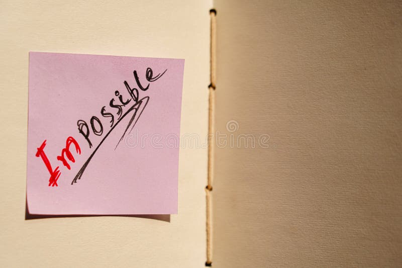 Transforming Doubt – Impossible To I M Possible Stock Photo - Image of ...