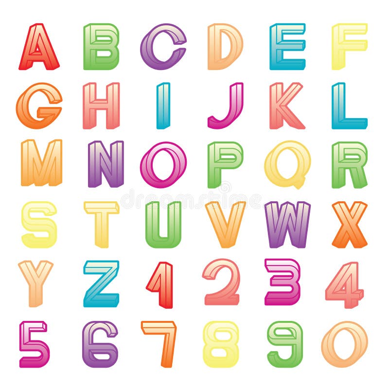 Impossible font set stock vector. Illustration of artistic - 59914790