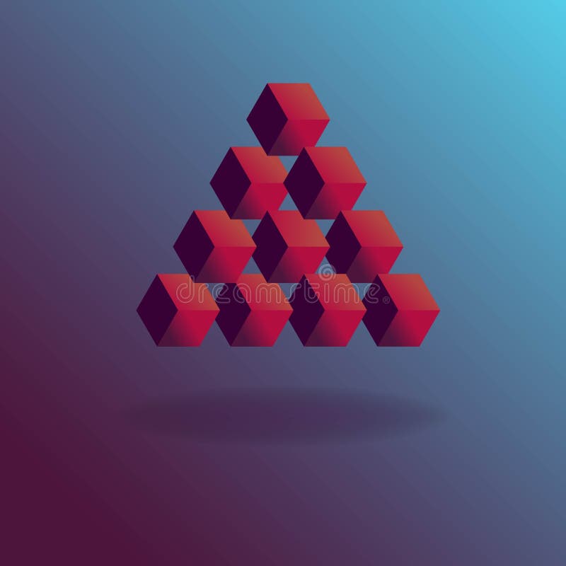 Impossible Geometric Objects. Vector Illustration in Realistic Style ...