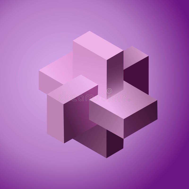 Impossible Geometric Objects. Vector Illustration in Realistic Style ...