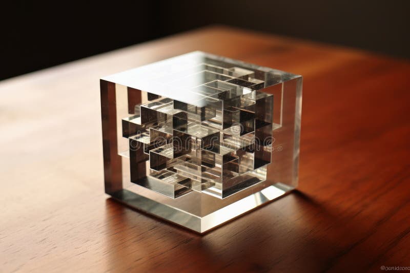 An Impossible Geometric Puzzle Made of Glass Created with Generative AI ...