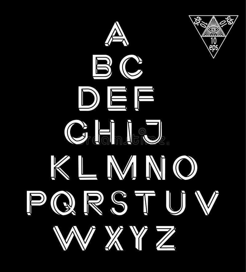 Impossible Geometry Font Stock Illustrations – 398 Impossible Geometry ...