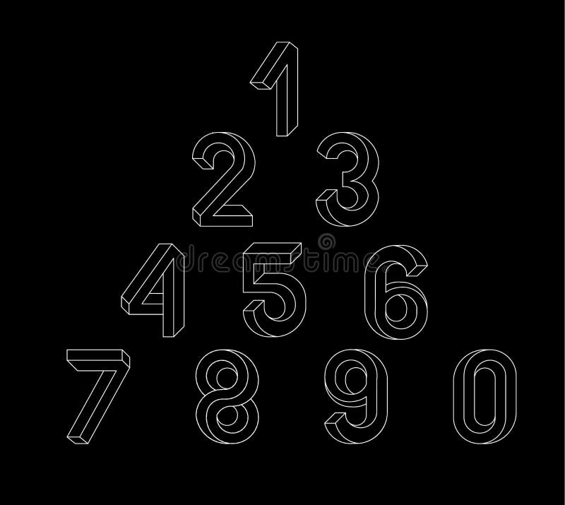 Impossible Cube Line 3d Numbers Stock Illustrations – 3 Impossible Cube ...