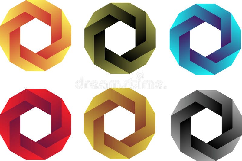 Impossible Logo Set Vector Isolated. Stock Vector - Illustration of ...