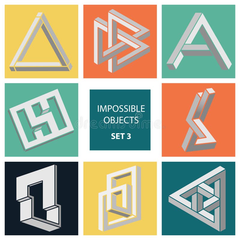 Impossible Objects Visual Puzzle Stock Vector - Illustration of riddles ...