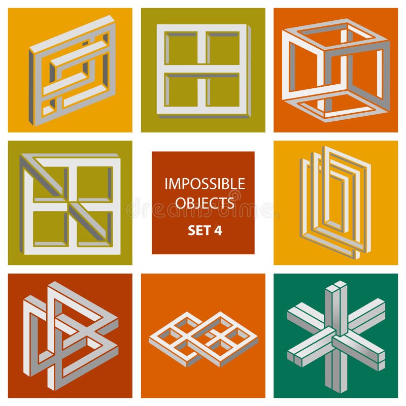 Impossible Objects Visual Puzzle Stock Vector - Illustration of riddles ...