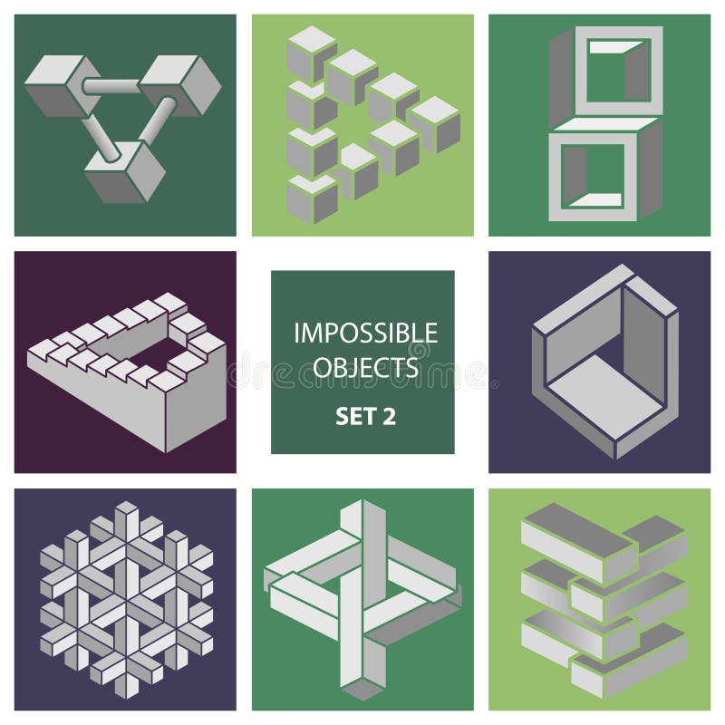 Impossible Objects Visual Puzzle Stock Vector - Illustration of riddles ...