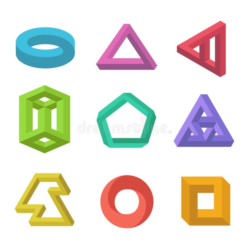 Impossible objects stock vector. Illustration of geometric - 21456342