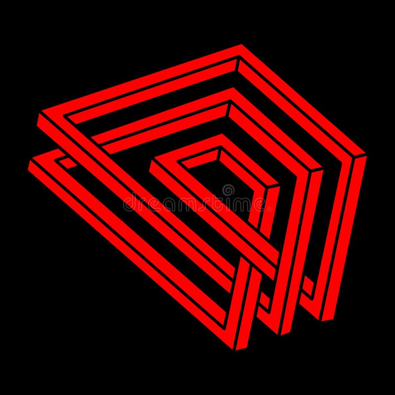 Impossible Optical Illusion Shapes. Logo. Optical Art Objects ...