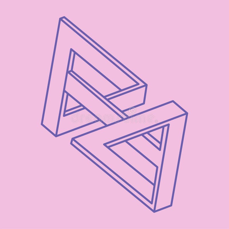 Impossible Optical Illusion Shapes. Logo. Optical Art Objects. Impossible Figures. Line Art ...