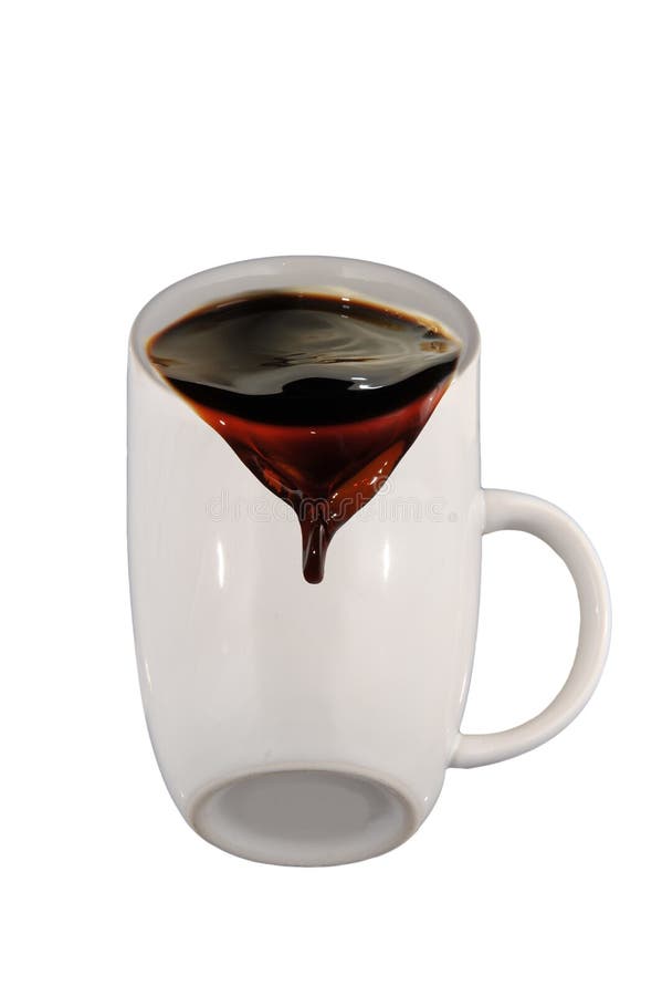 Impossible Perspective of Coffee Mug with Handle Stock Photo - Image of ...