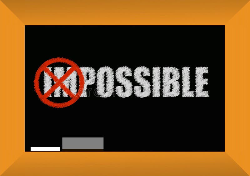 Impossible or Possible Concept Blackboard Stock Vector - Illustration ...