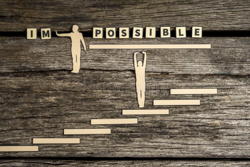 Impossible - Possible Creative Concept Stock Image - Image of ...