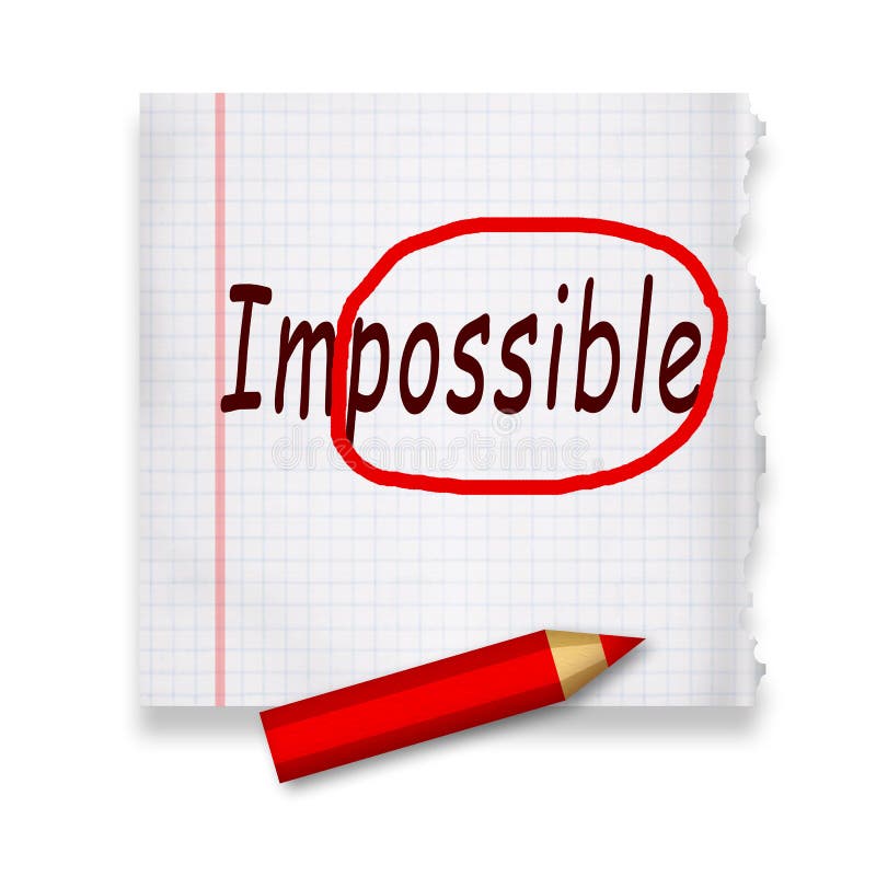 Impossible into possible stock illustration. Illustration of leadership ...