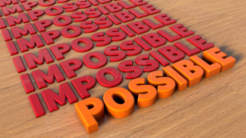 Nothing is impossible stock photo. Image of definition - 22551656