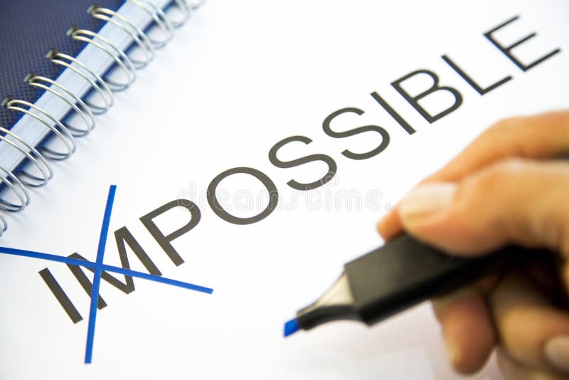 Impossible - Possible stock photo. Image of business - 39922096