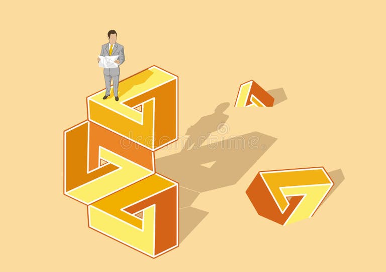 Impossible Puzzles stock illustration. Illustration of opticial - 8578058