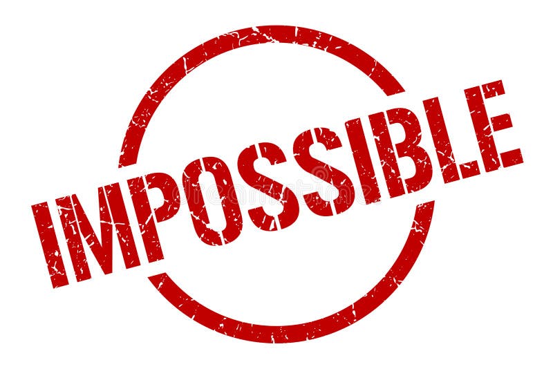 Impossible stamp stock vector. Illustration of sign - 122429254