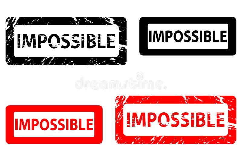 Impossible rubber stamp stock vector. Illustration of absurd - 111053842