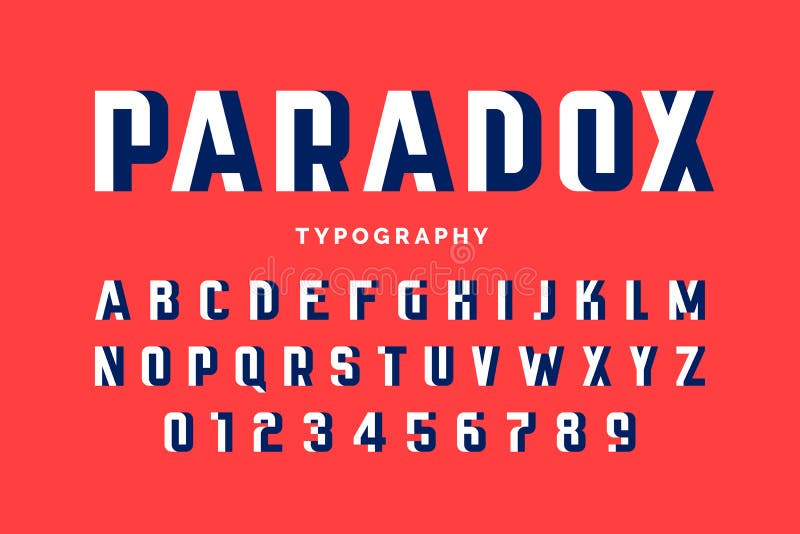 Impossible shape font stock vector. Illustration of impossible - 66892599